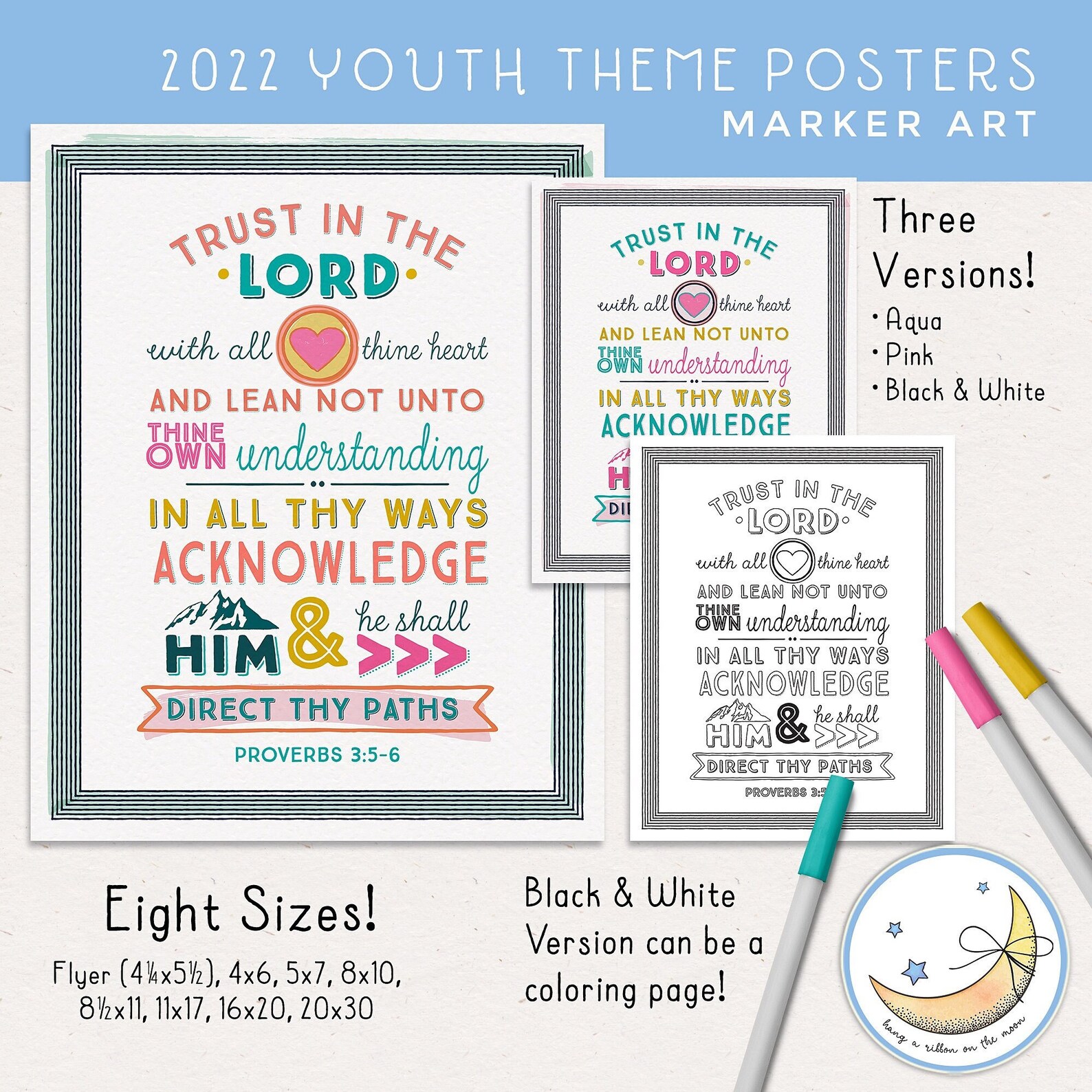 Trust in the Lord Posters for 2022 LDS Youth YW Theme Eight - Etsy