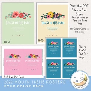 2022 Trust in the Lord LDS Youth Theme Posters: Four Colors, Eight ...