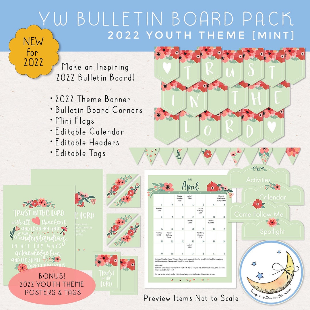 Trust in the Lord Bulletin Board Pack for LDS Young Women - Etsy