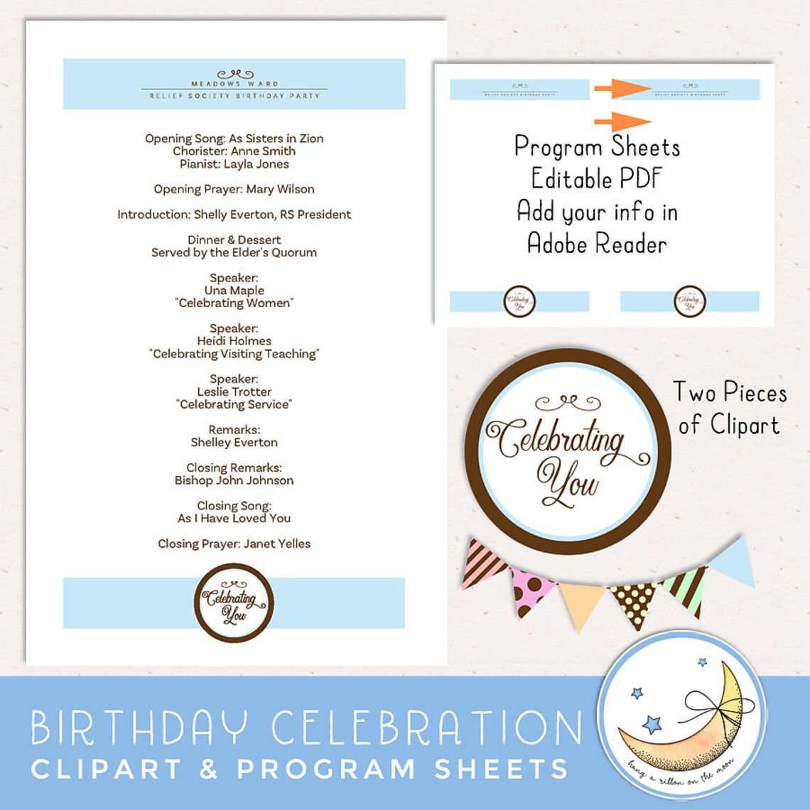 LDS Relief Society Birthday Party Celebration Pack LDS RS - Etsy