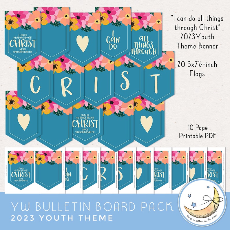 2023 All Things Through Christ, Bulletin Board Pack, LDS Young Women ...