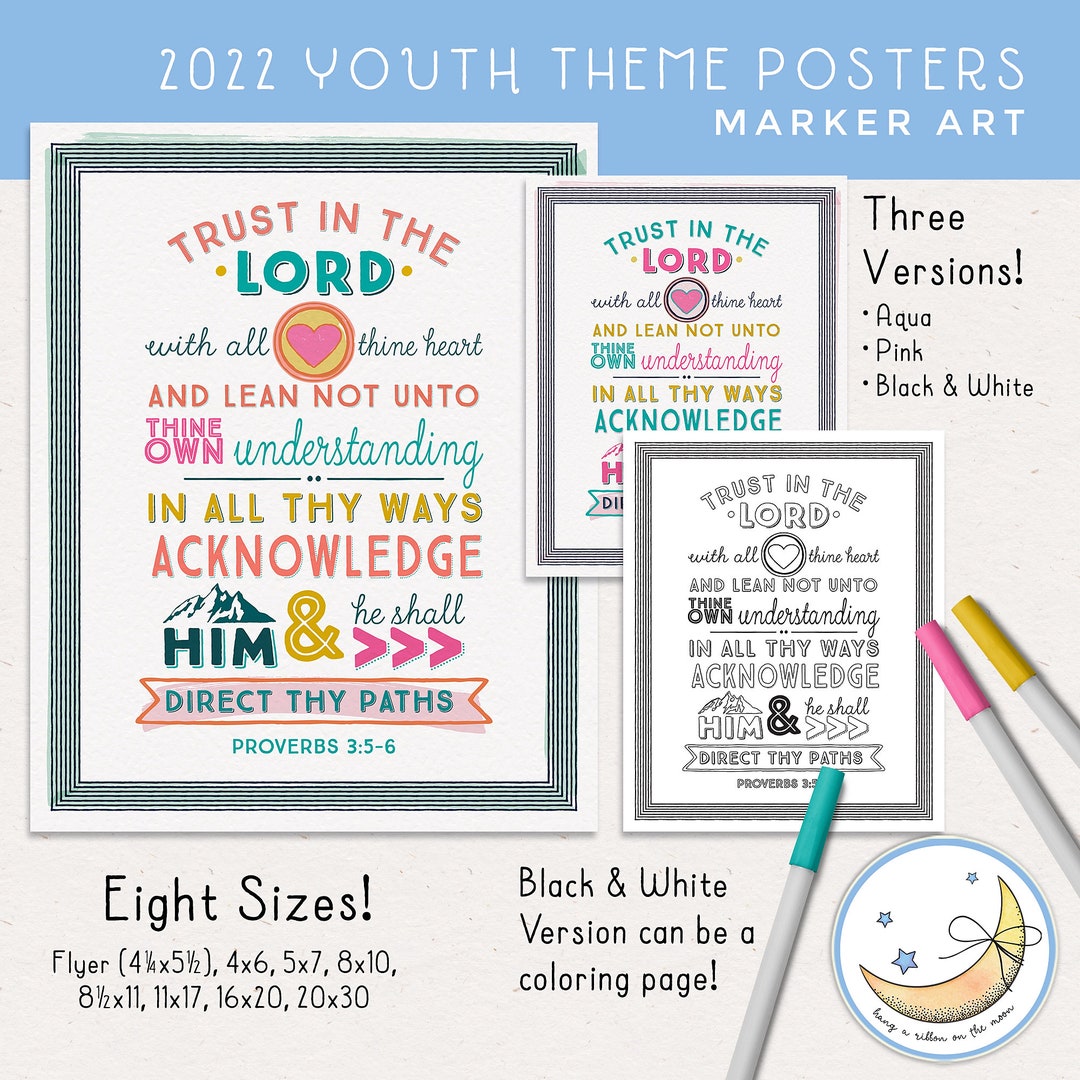 Trust in the Lord Posters for 2022 LDS Youth YW Theme! Eight Sizes ...