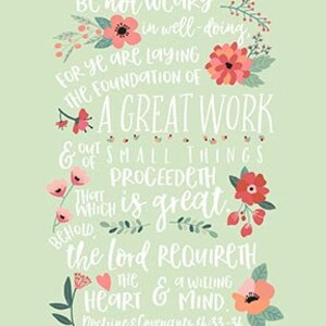 2021 LDS Youth Theme A Great Work Posters: Four Colors, Eight Printable ...