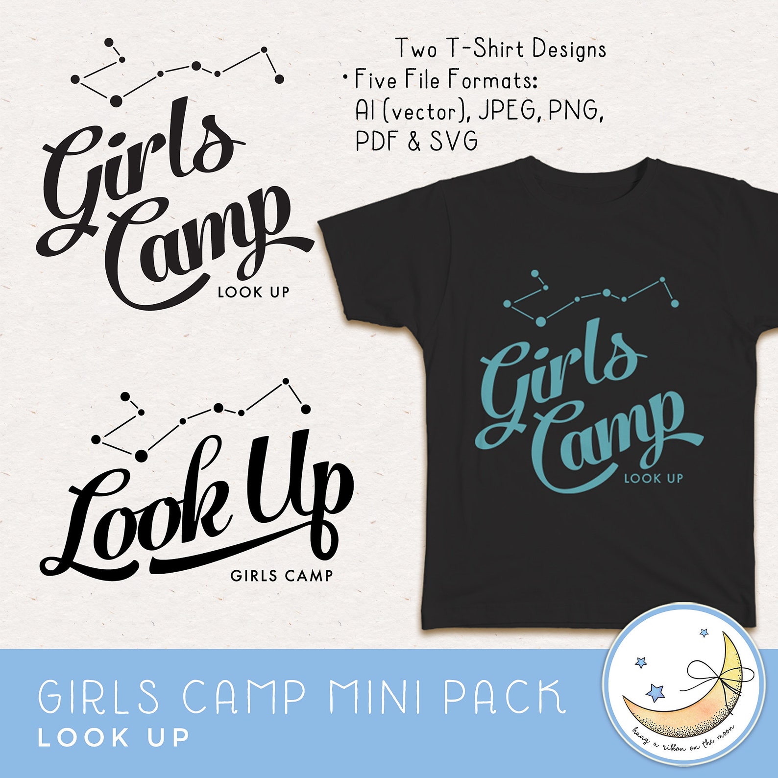 LDS Girls Young Women Camp Mini Pack: Look Up, Invitations, Posters, T ...