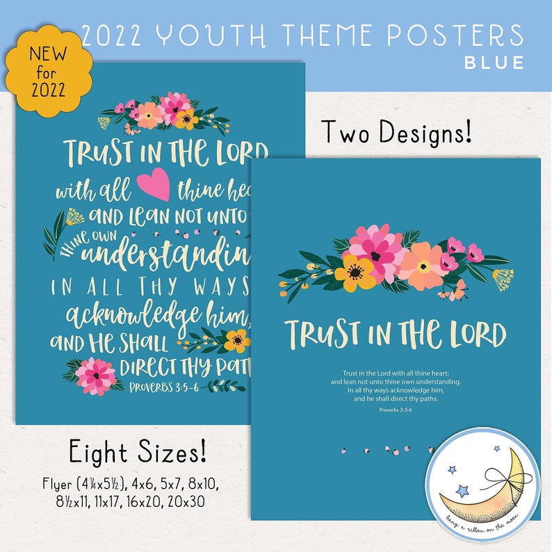 2022 LDS Young Women Youth Theme Trust in the Lord Posters: 8 - Etsy