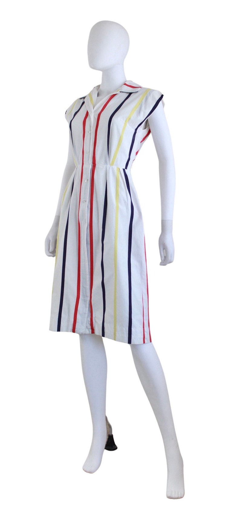 1950s Cotton Stripe Sundress 1950s Sailing Stripe Sundress - Etsy