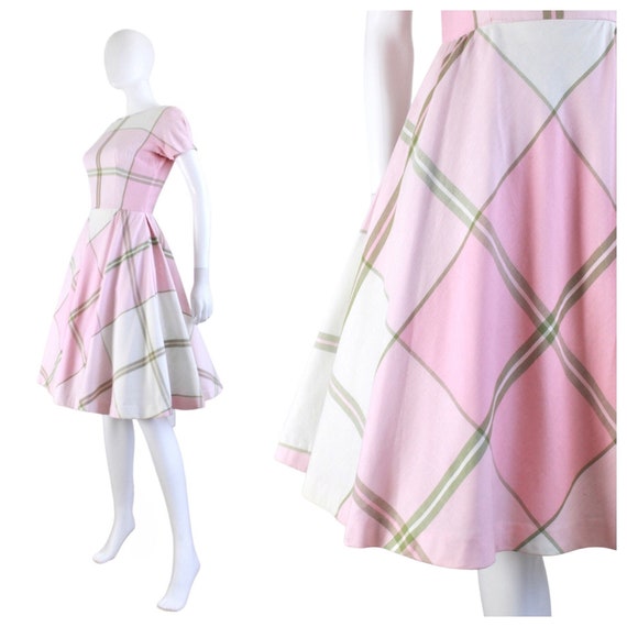 1950s pink plaid day - Gem