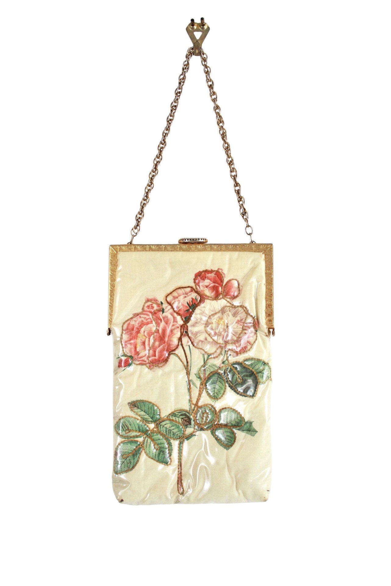 1960s Rose Print Double Side Purse Rose Print Handbag - Etsy