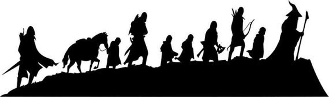 Fellowship of the Ring - Silhouette Vinyl Decal - Etsy