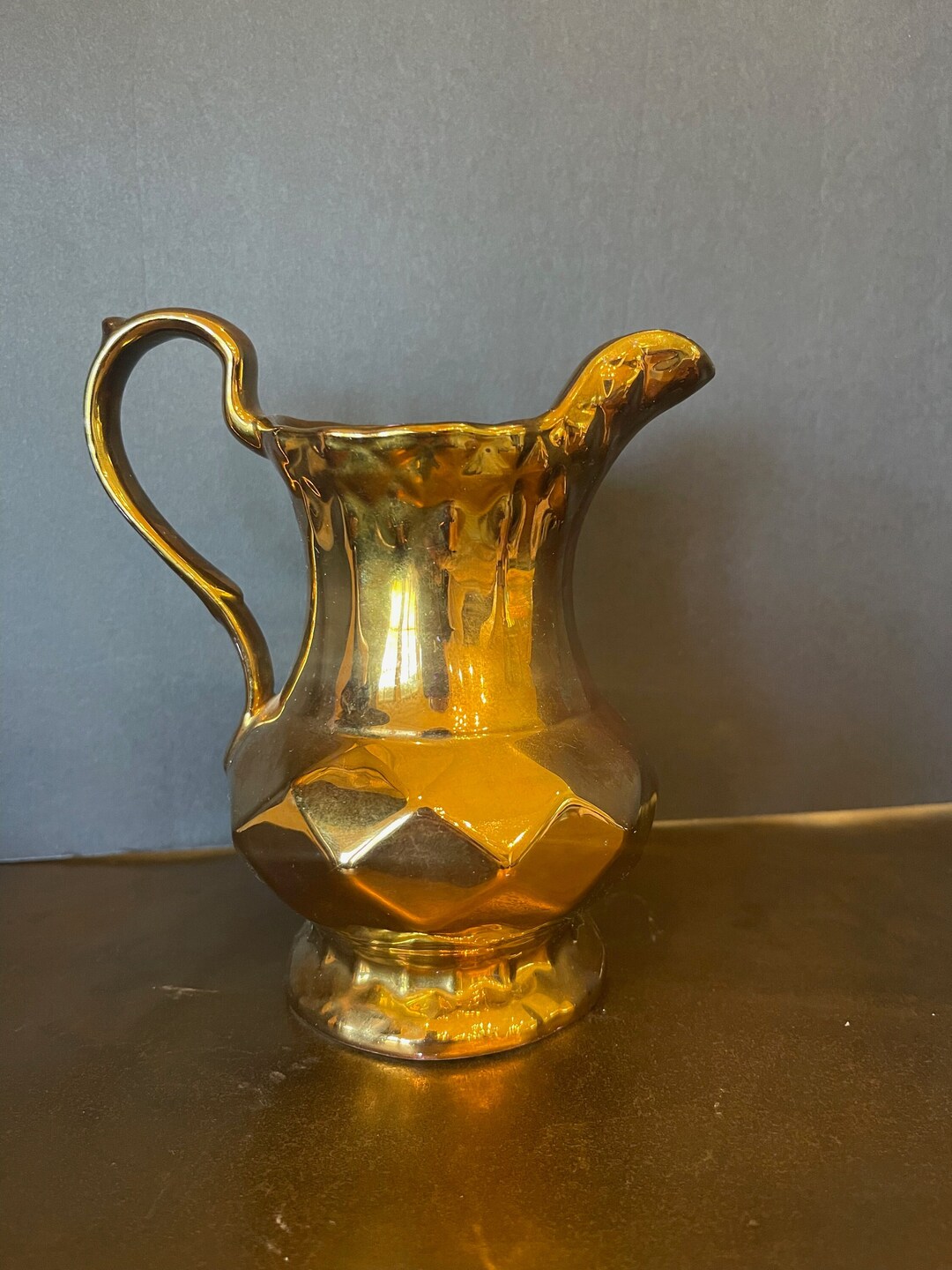 Antique Lusterware Handled Pitcher - Etsy