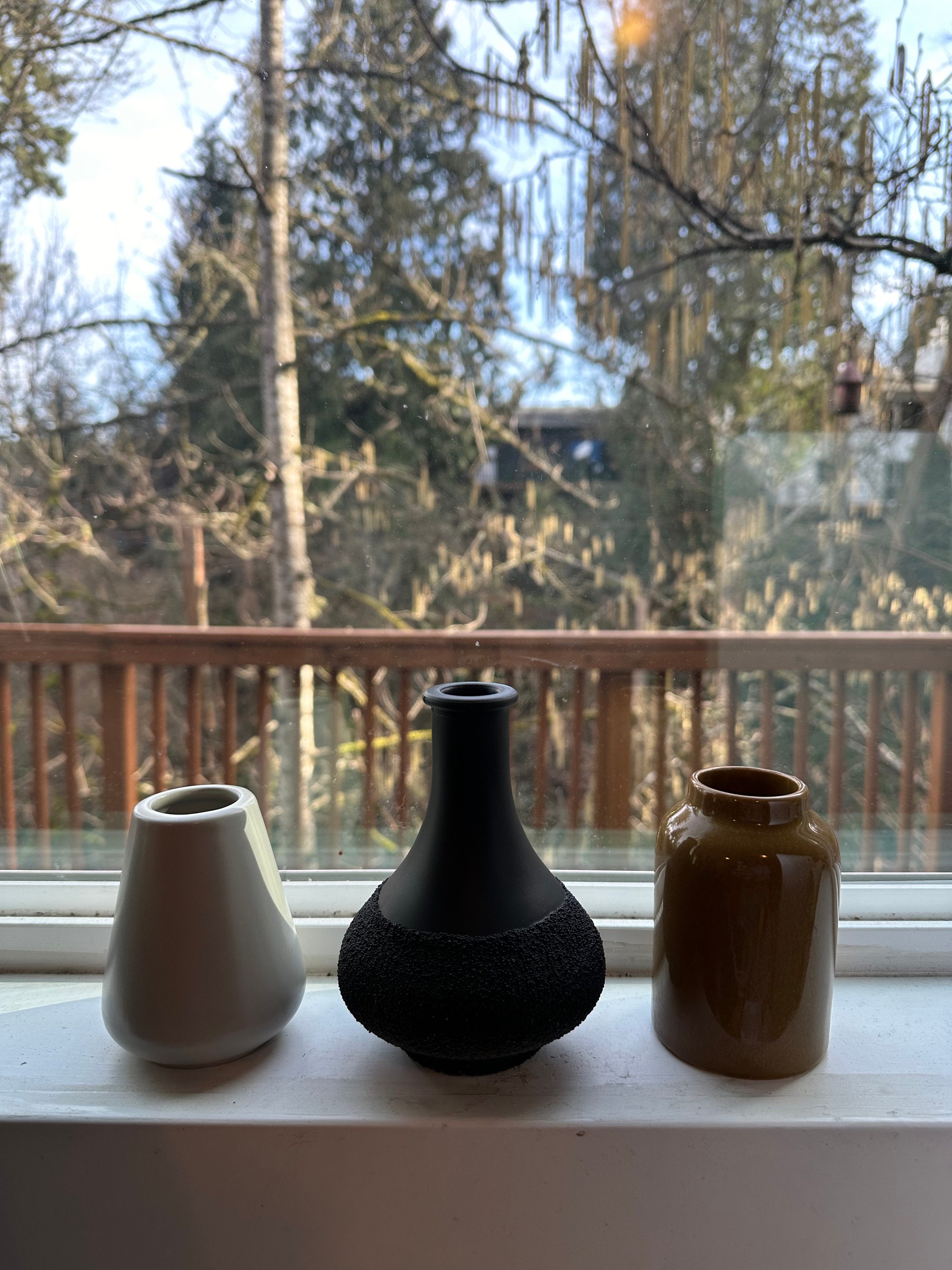 Black Puff Bud Vase Planter Modern Decor - Etsy