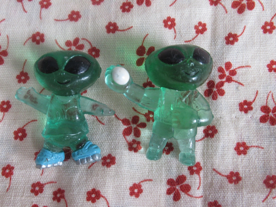 RARE 10 Vintage Mini Alien Figures Miniature Spacemen | Etsy