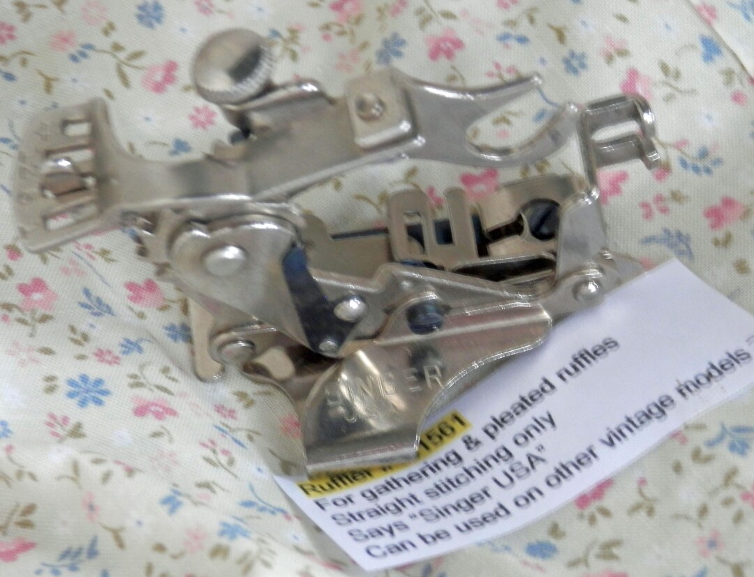 Singer Low Shank Sewing Machine Ruffler Foot Attachment 4 Position ...
