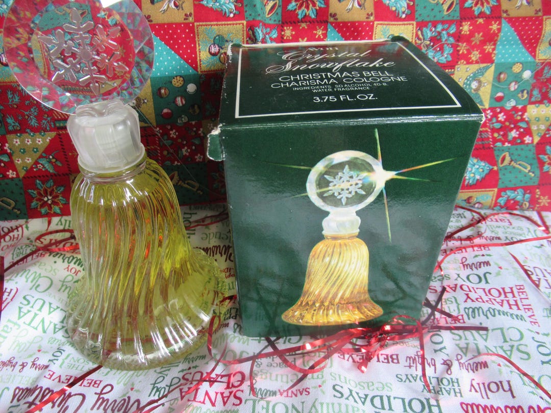 Avon Christmas Bell, Full of Charisma Cologne, 3.75 0z., Crystal ...
