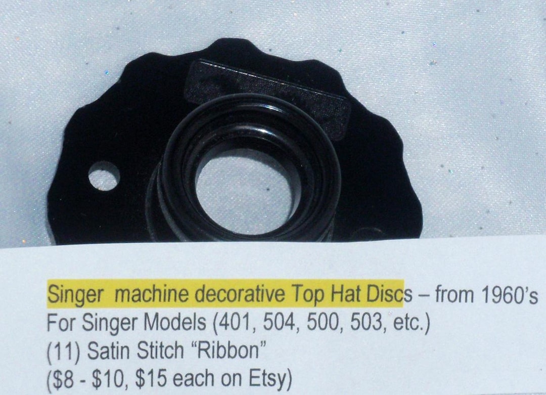 2 Singer Sewing Machine CAM, Top Hat Cam, 11 Ribbon Stitch, 13 Fagoting ...