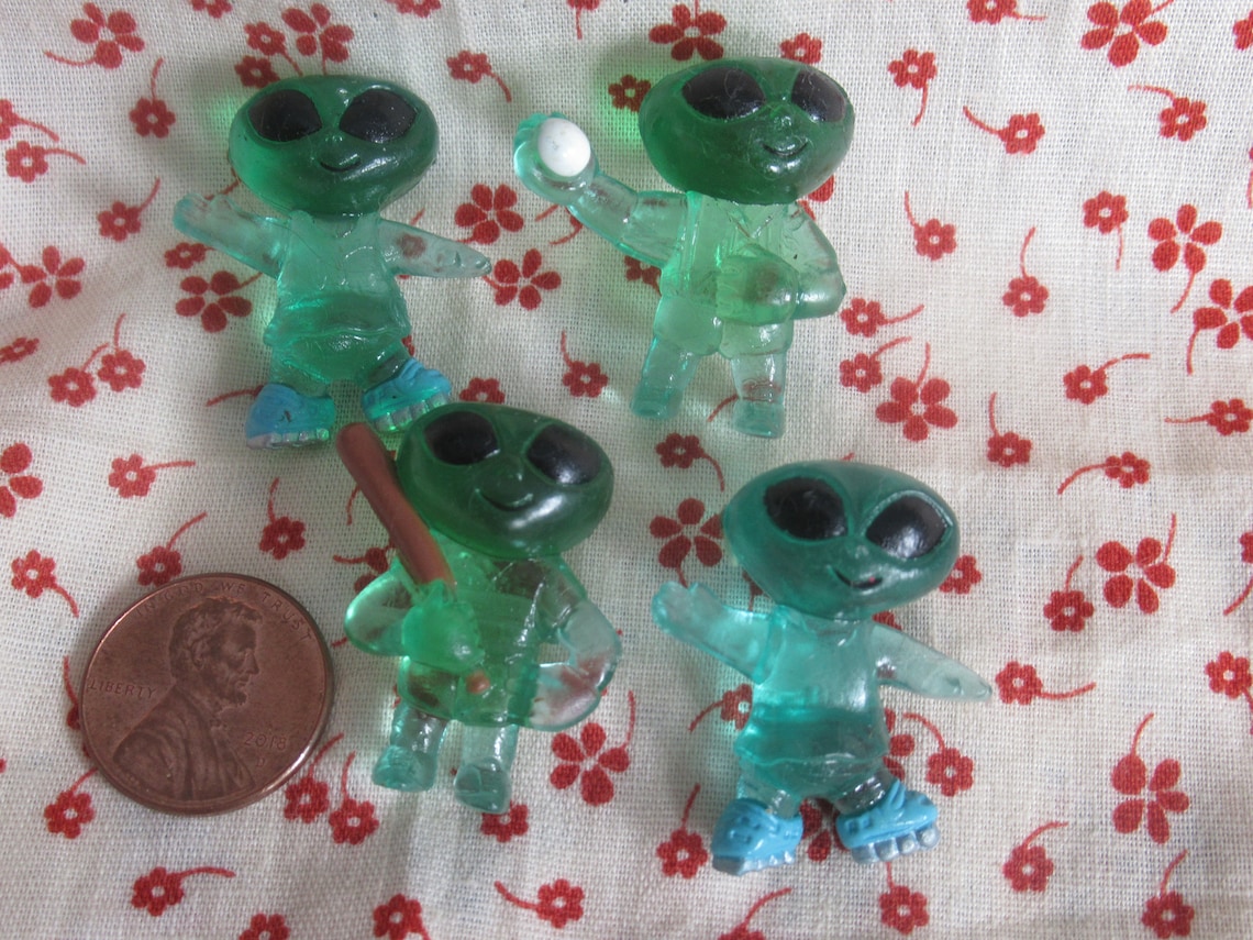 RARE 10 Vintage Mini Alien Figures Miniature Spacemen | Etsy