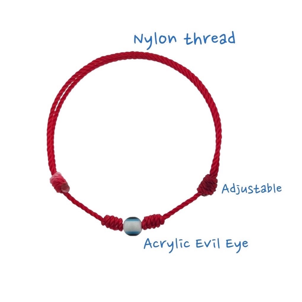 Evil Eye Red Bracelet ,adjustable Red Bracelet Handmade - Etsy