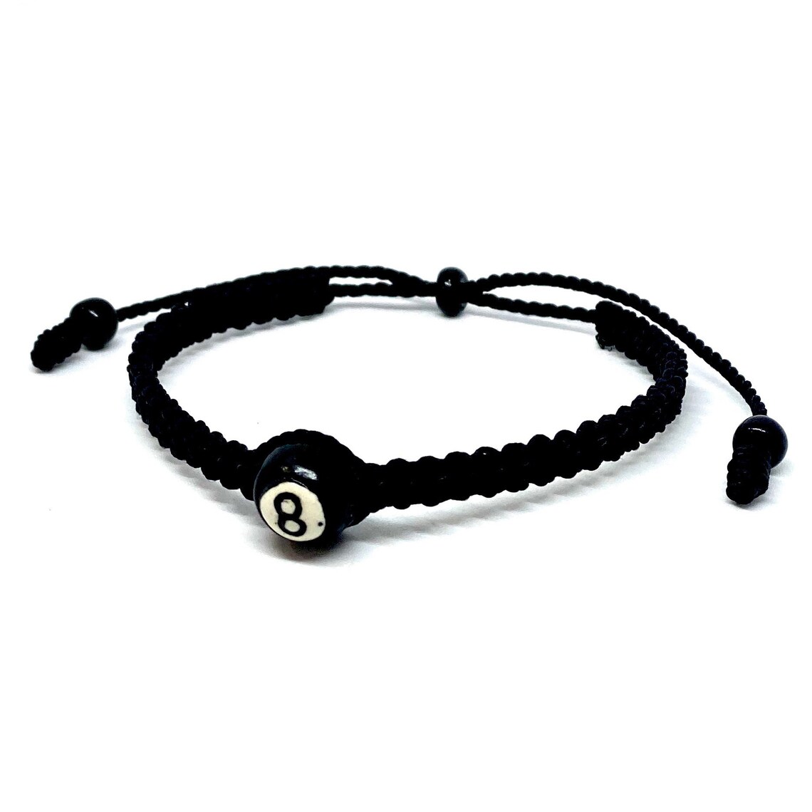 Magic 8 Eight Ball Billiards Pool Handmade Bracelet Snooker Friendship ...