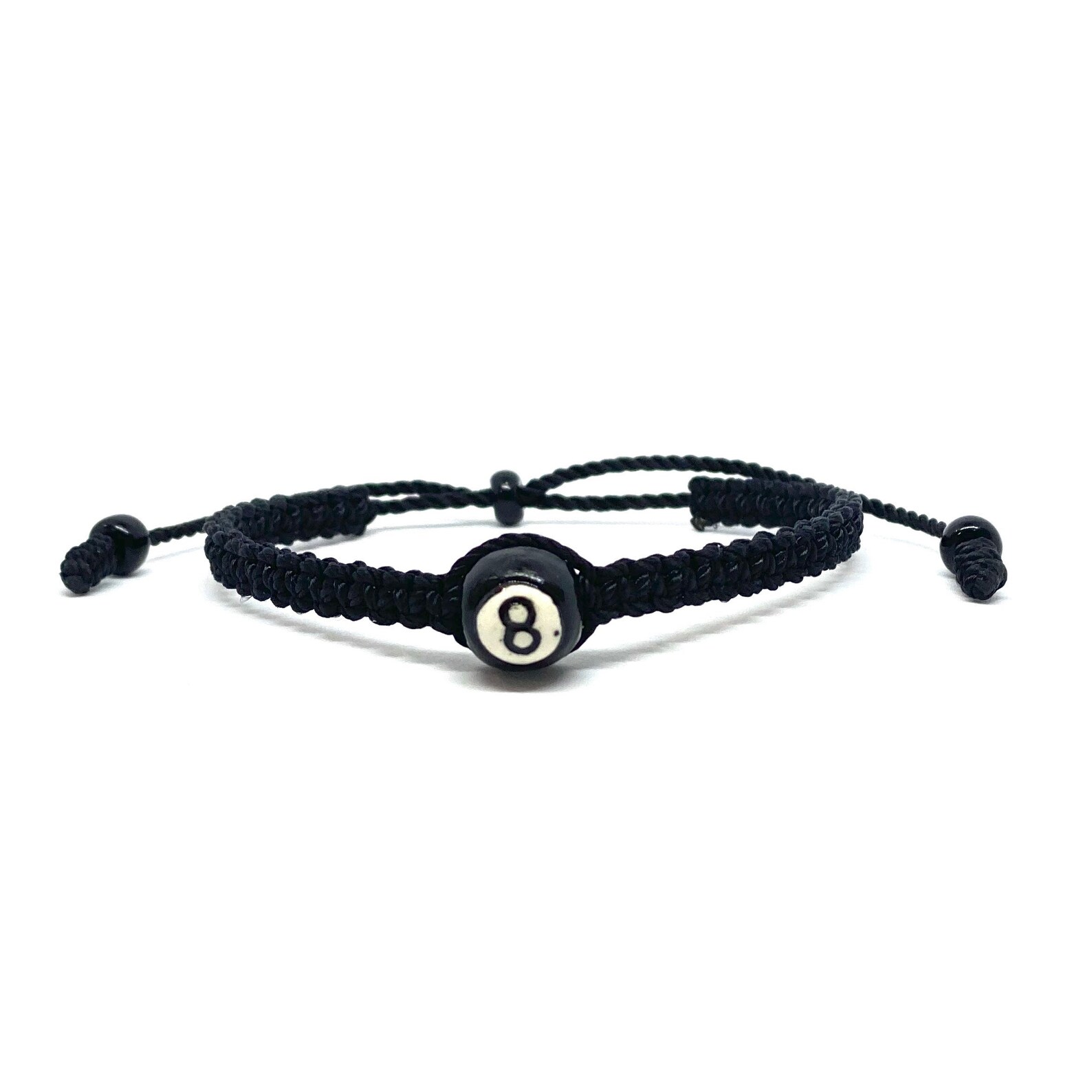 Magic 8 Eight Ball Billiards Pool Handmade Bracelet Snooker Friendship ...
