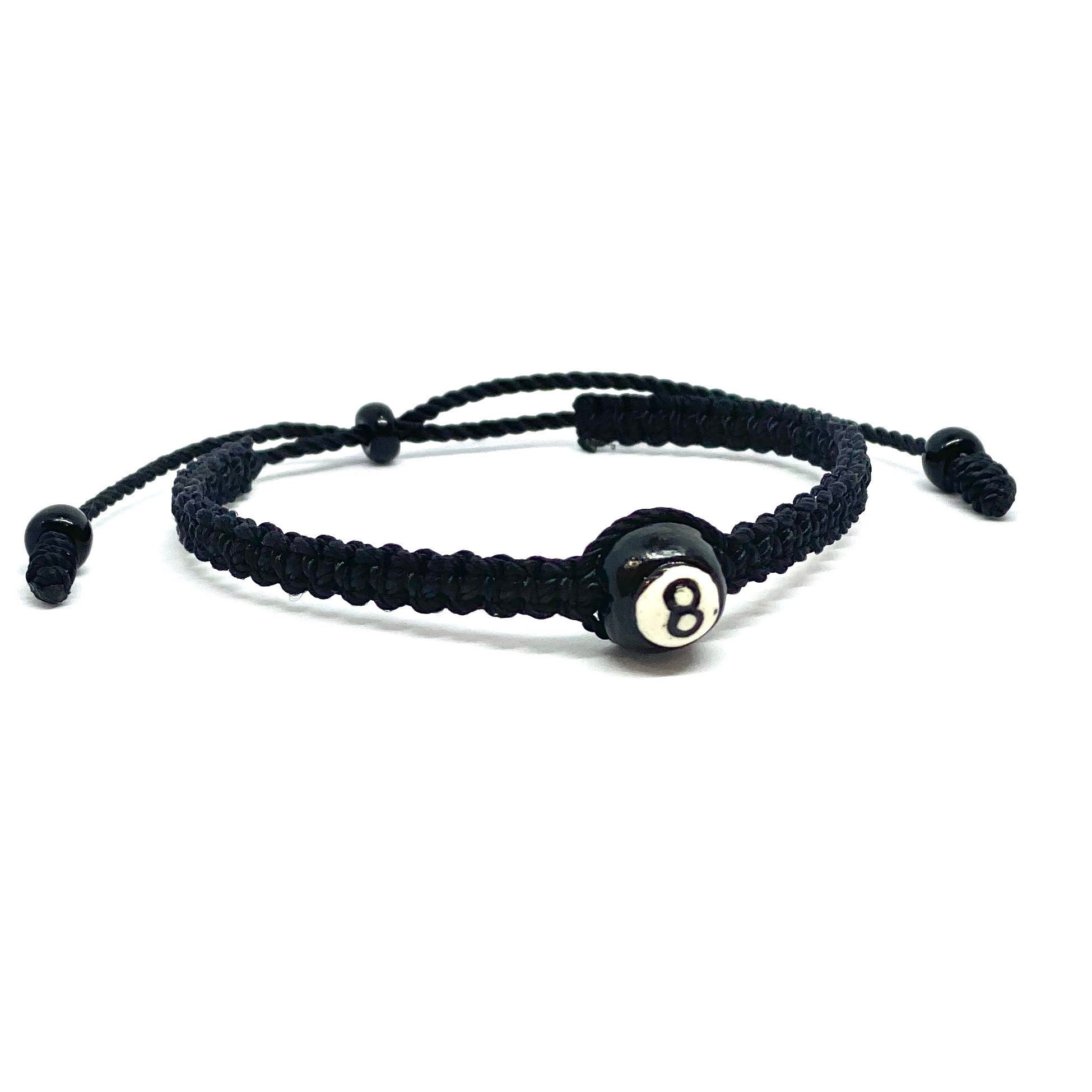 Magic 8 Eight Ball Billiards Pool Handmade Bracelet Snooker Friendship ...
