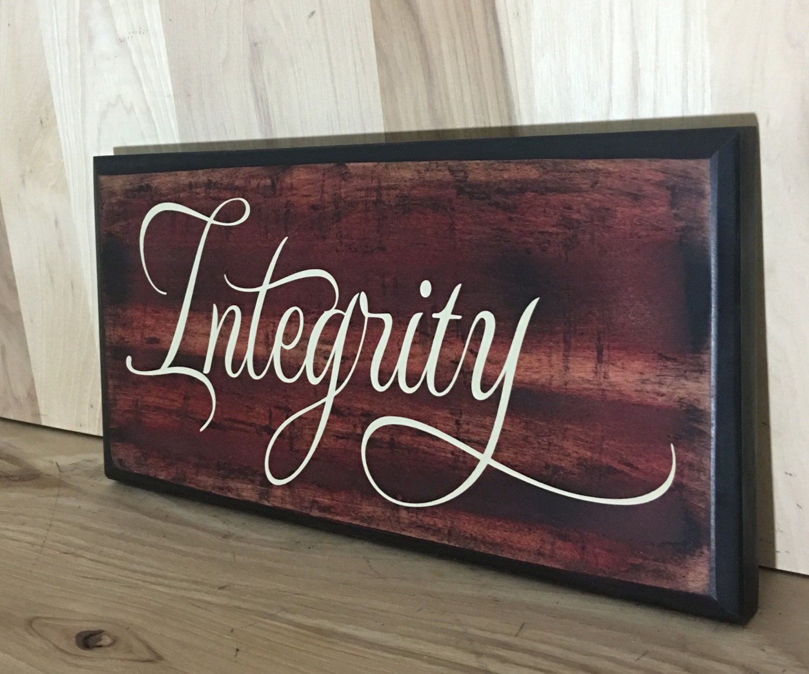 Integrity Wood Sign Gift for Her Life Lesson Wall Decor - Etsy