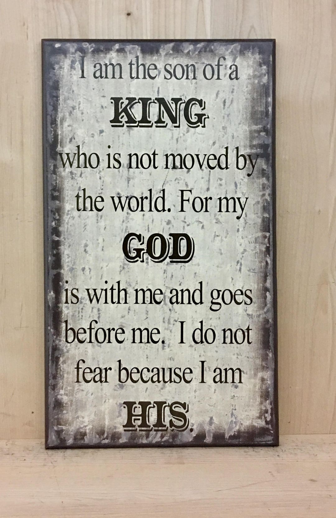 I Am the Son of a King Wood Sign Scripture, Christian Wall Art ...