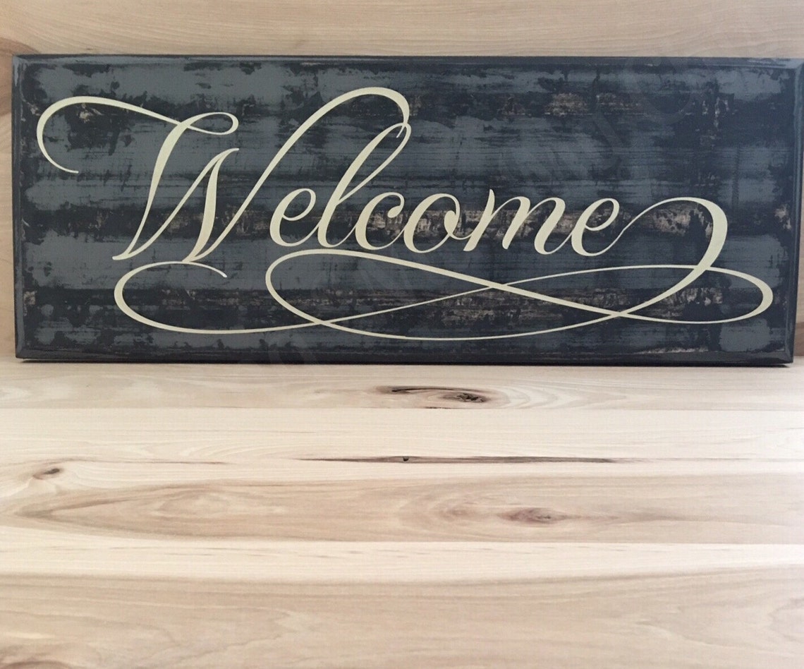 Welcome Custom Wood Sign Welcome Sign Front Door New Home - Etsy