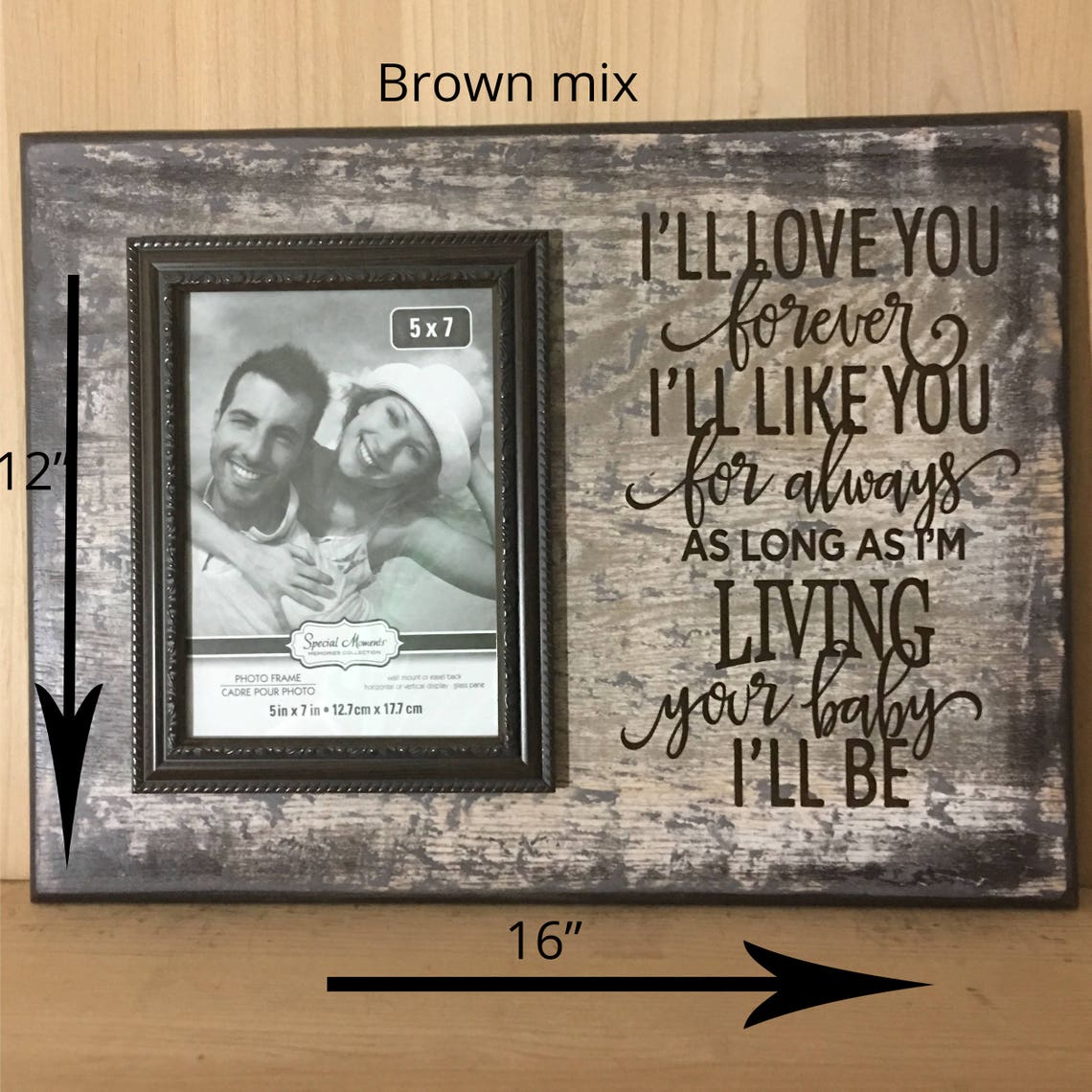 I'll Love You Forever Custom Wood Sign, Your Baby I'll Be New Baby Gift ...