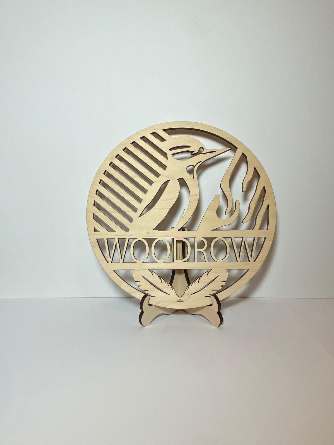 Personalized Woodpecker Sign, Personalized Wood Sign Home Decor, Family ...