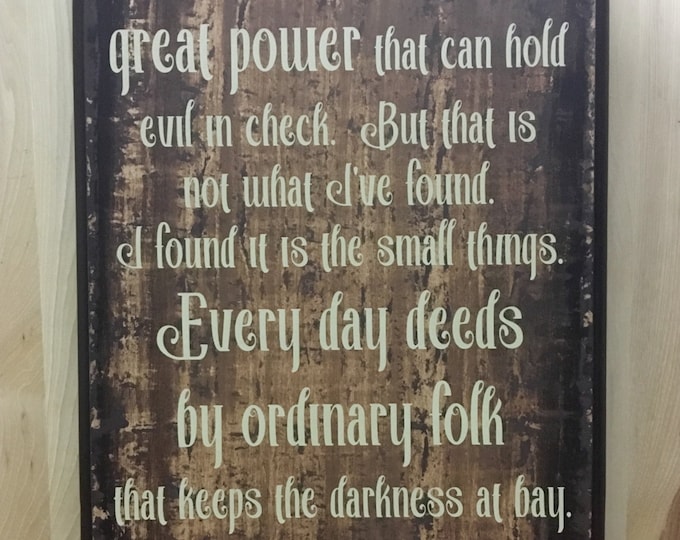 Gandalf Wood Sign Quote, J R R Tolkien Wood Sign With Saying ...