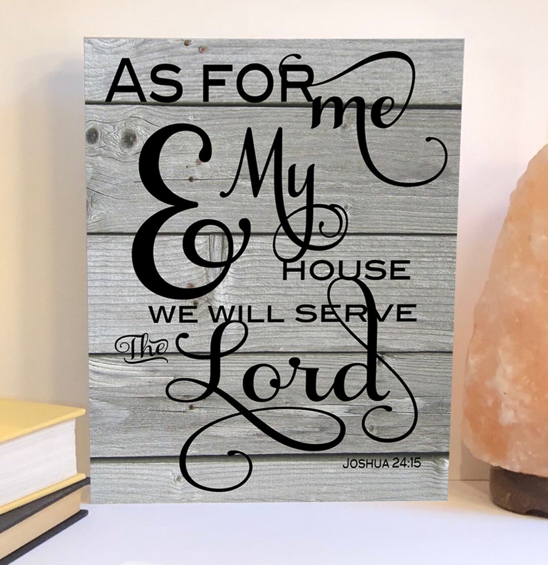 As for Me and My House Wood Sign, Christian Sign, Scripture Modern Wood ...
