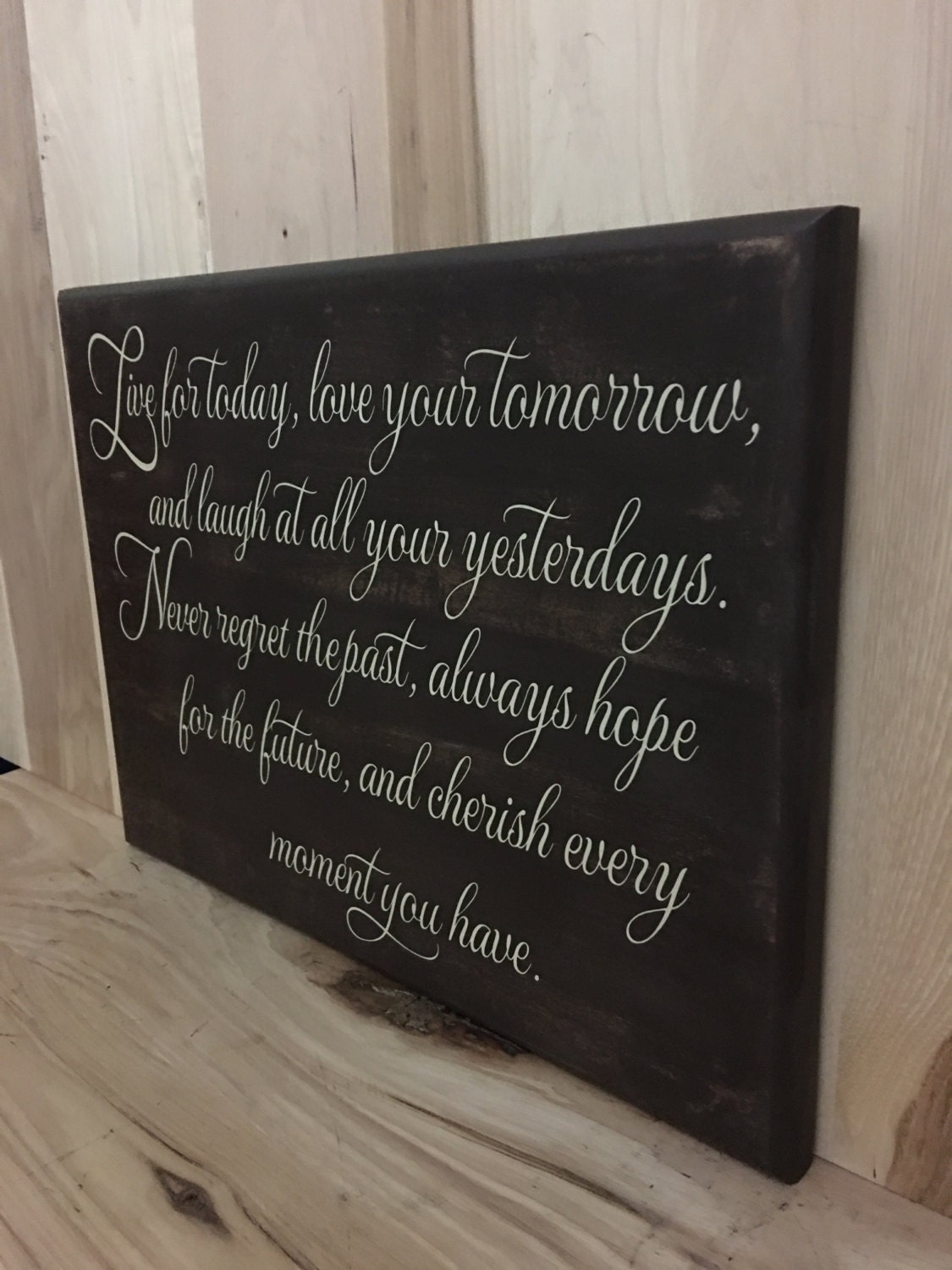 Live for Today Wood Sign With Saying, Inspirational Quote, Positive ...