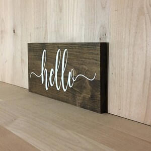 Hello Wood Sign, Hello Wall Decor, Hello Home Decor Wall Art, Hello ...