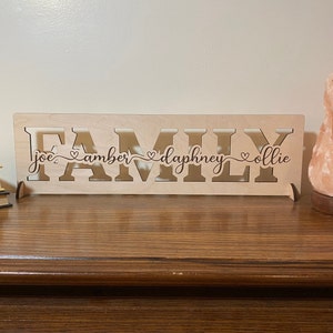 Personalized Family Wood Sign Home Decor Custom Wooden Sign - Etsy