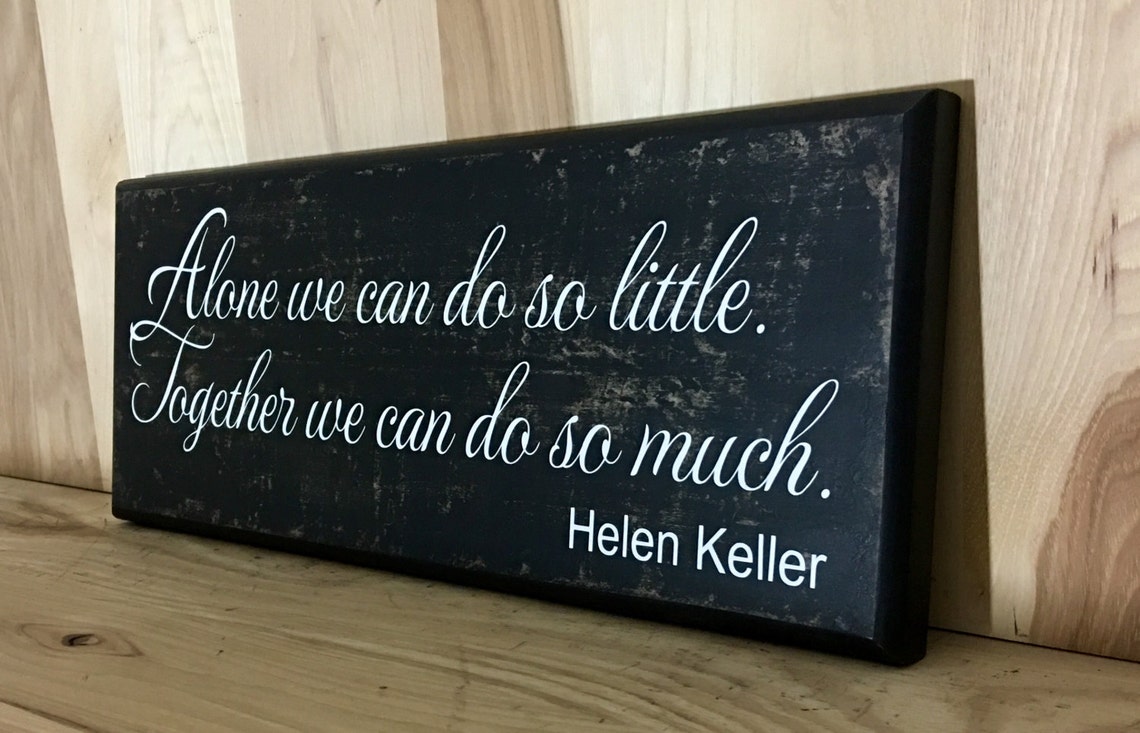 Hellen Keller Wood Sign Quote, Wood Sign With Saying, Inspirational ...
