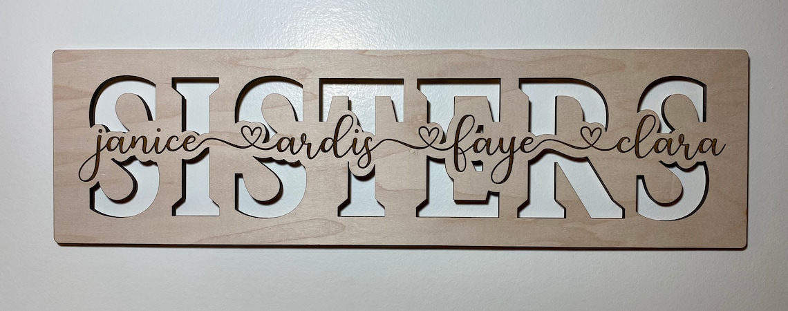 Personalized Sister Wood Sign Home Decor Gift for Sister - Etsy