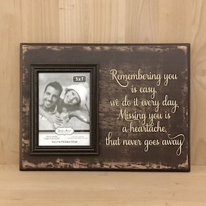Remembering You is Easy Wood Sign, Memorial Gift, Sympathy Gift ...