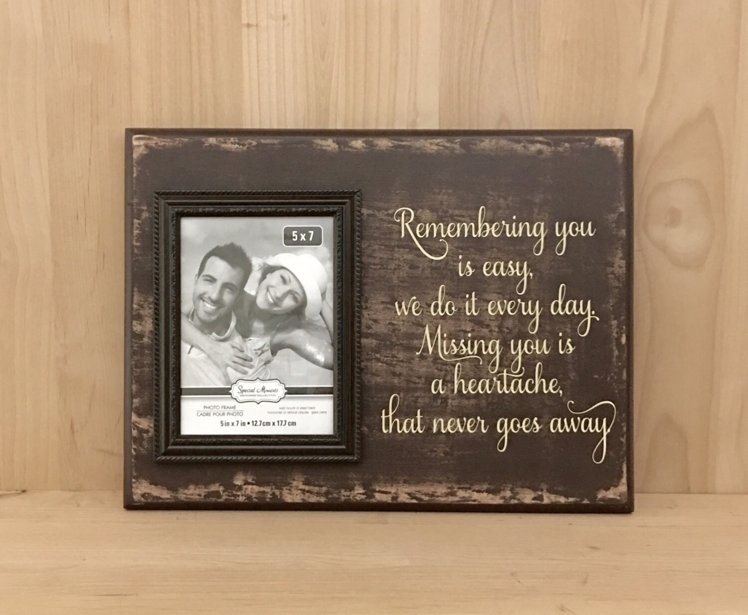 Remembering You is Easy Wood Sign Memorial Gift Sympathy - Etsy