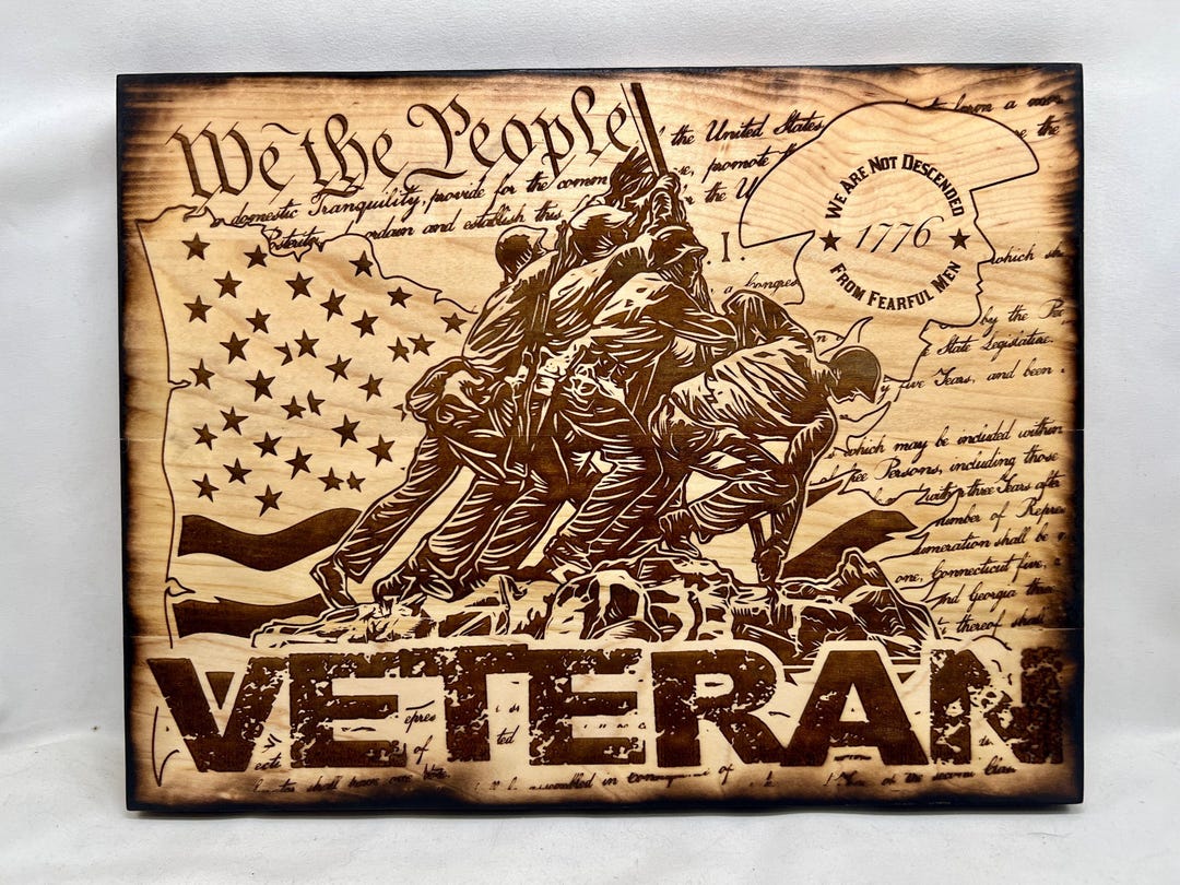 Veteran Wood Sign, Military, Veteran’s Day, Patriotic, Laser Engraved ...