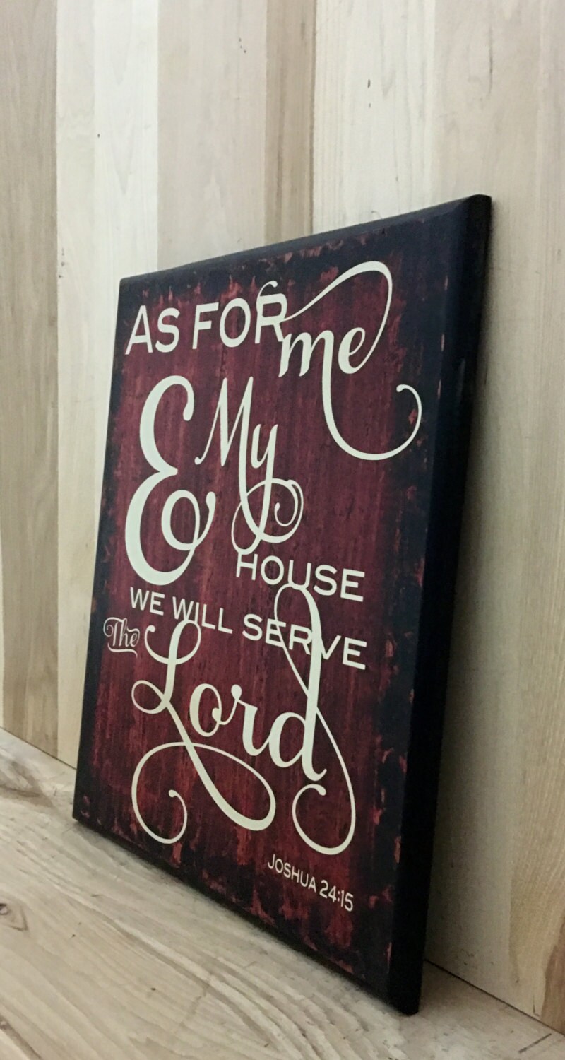 As for Me and My House, Wood Sign Scripture, Christian Wall Art ...