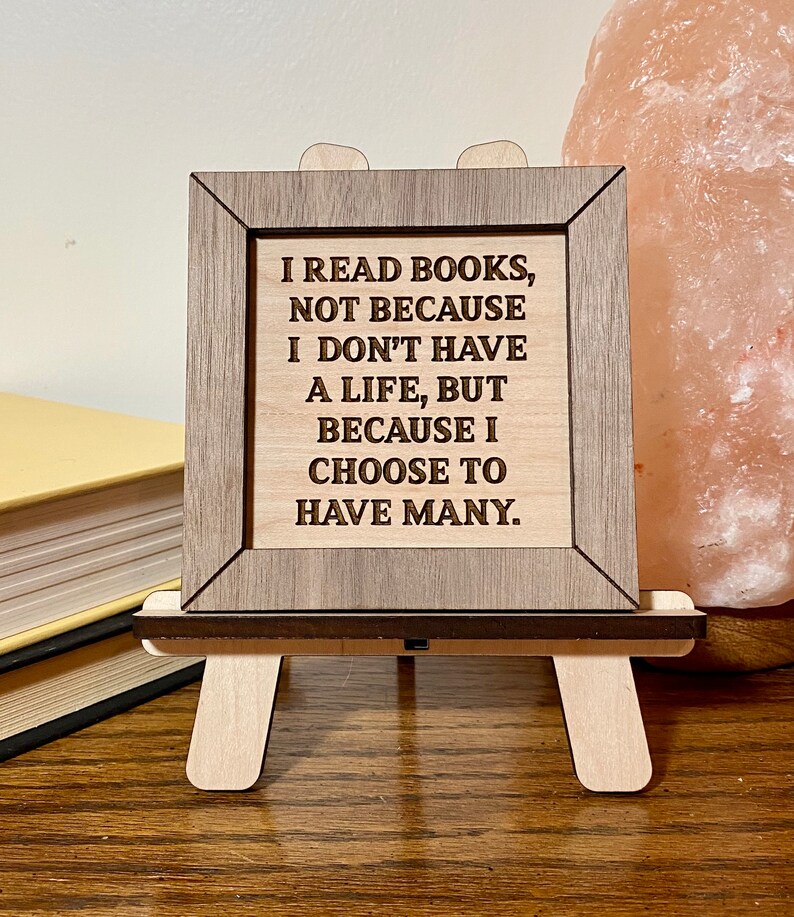 Reading Custom Wood Sign Wood Reading Sign Gift for Reader - Etsy
