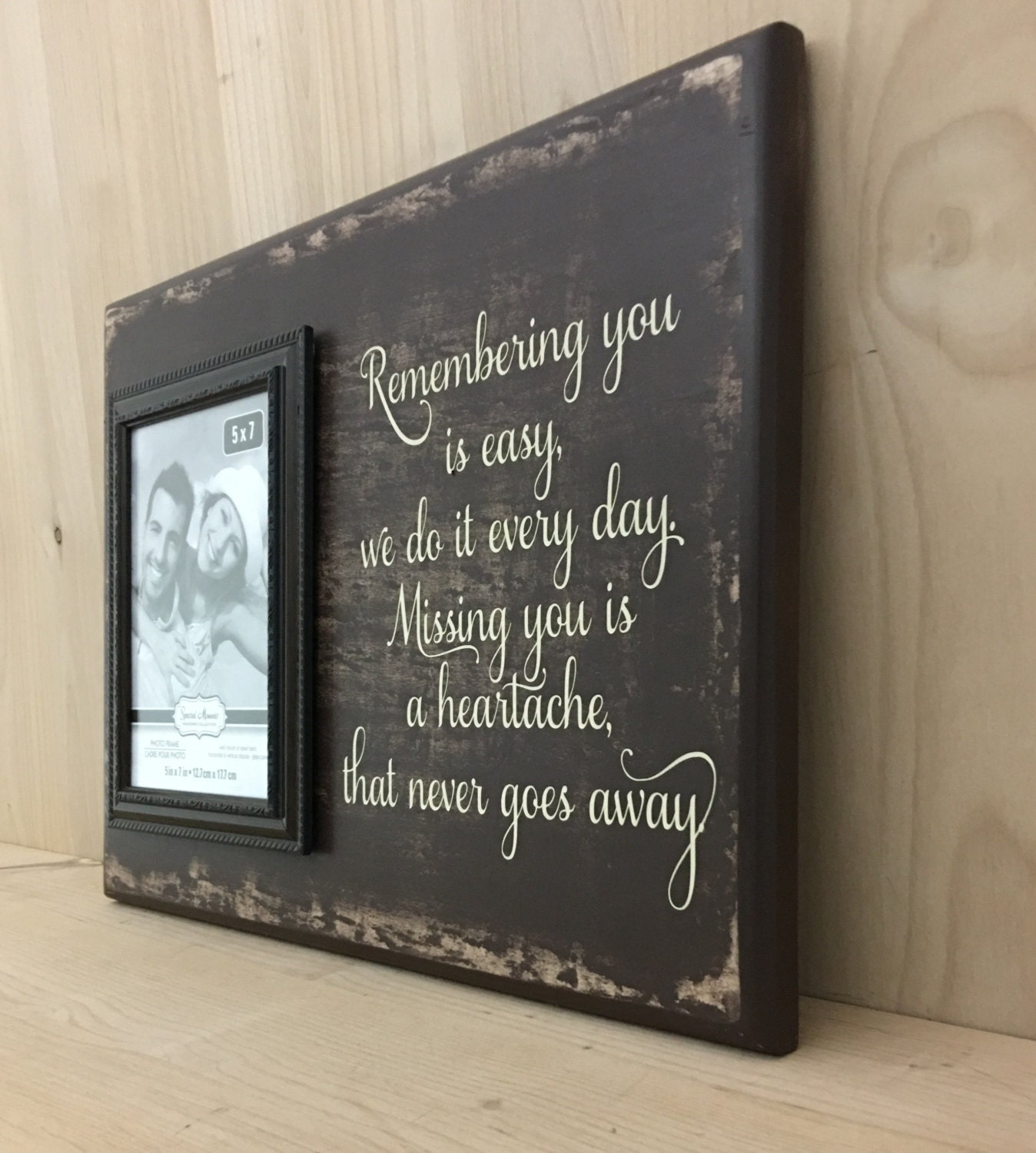 Remembering You is Easy Wood Sign Memorial Gift Sympathy - Etsy