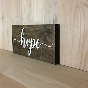 Hope Wood Sign, Hope Wall Decor, Hope Home Decor Wall Art, Hope Sign ...