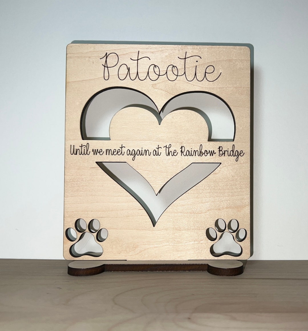 Personalized Sign, Pet Sympathy Gift, Rainbow Bridge Sign, Pet Sign ...