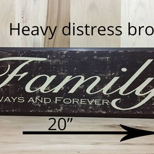 Family Sign, Always and Forever Wood Sign, Uplifting Wall Sign ...