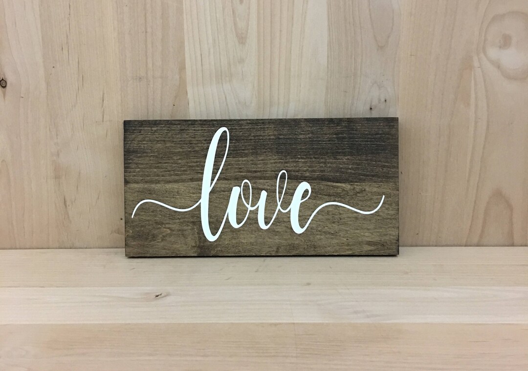 Love Wood Sign, Love Wall Decor, Love Home Decor Wall Art, Love Sign ...