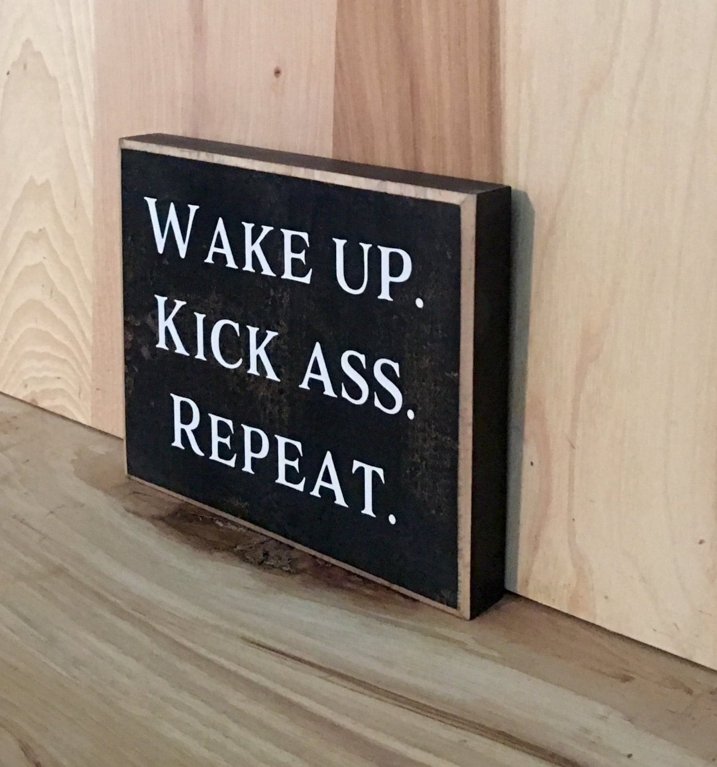 Wake up Wood Sign Quote, Wood Sign With Saying, Inspirational Sign ...