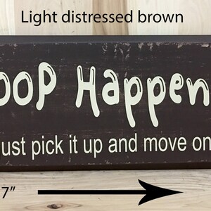 Poop Happens Wood Sign With Saying Inspirational Quote - Etsy