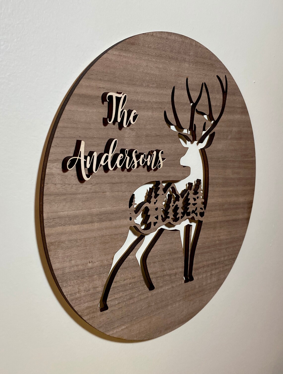Deer Wood Sign Home Decor Personalized Wooden Sign Deer - Etsy
