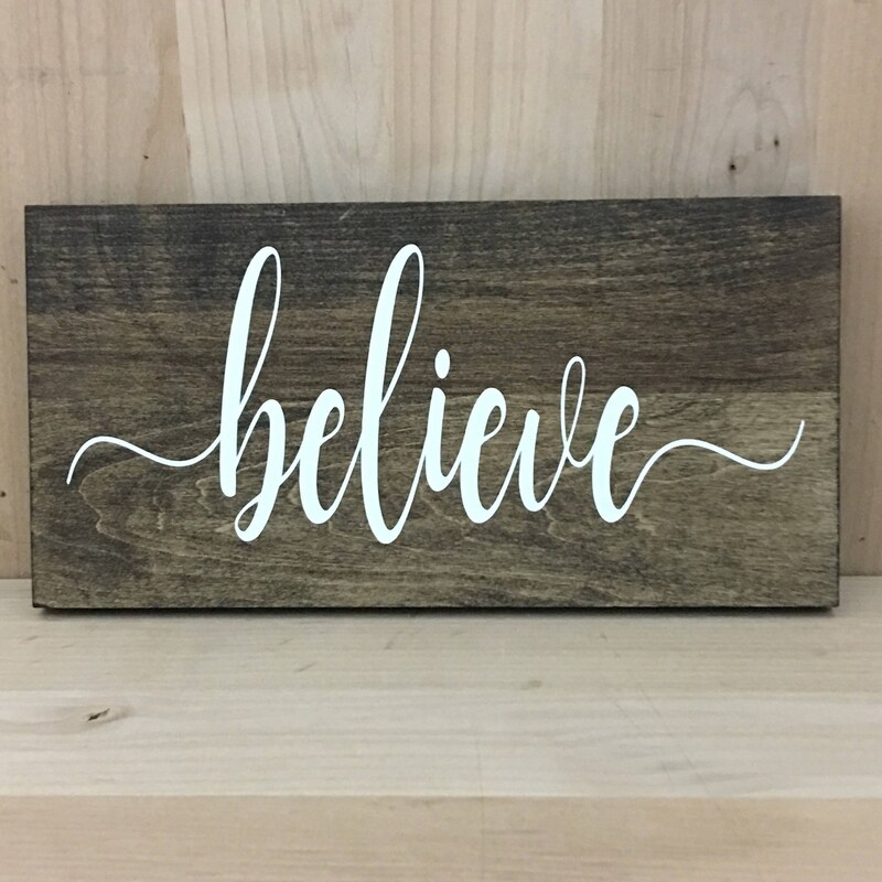 Believe Sign - Etsy